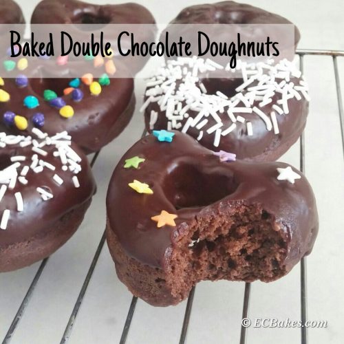 Baked Double Chocolate Doughnuts 焗雙重朱古力甜甜圈 – EC Bakes 小意思
